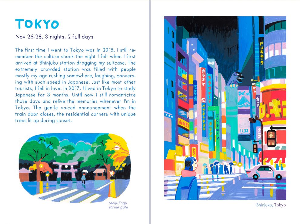 21 Days In Japan: Artist Recreates Scenes Of Japan Through Pleasing ...