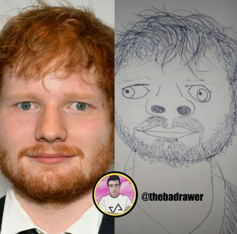 These Funnily Terrible Portraits Of Famous People Drawn By This ‘Artist ...