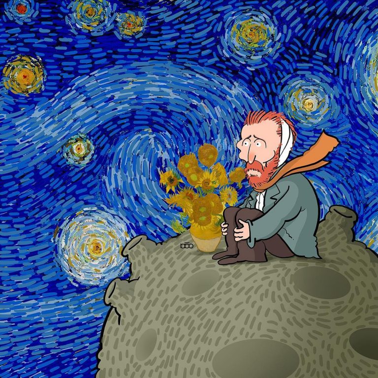 Cartoonist Fell In Love With Van Gogh’s Story And Paintings As A ...