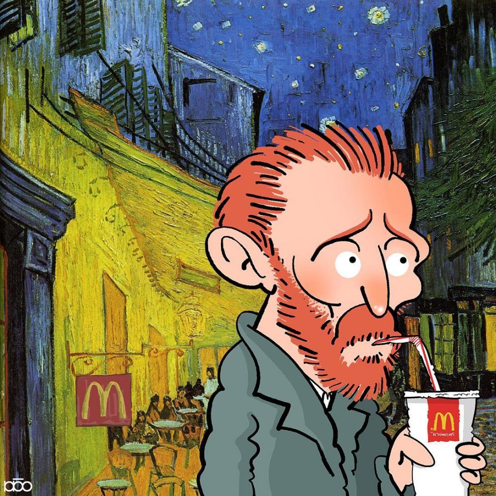 Cartoonist Fell In Love With Van Gogh’s Story And Paintings As A ...