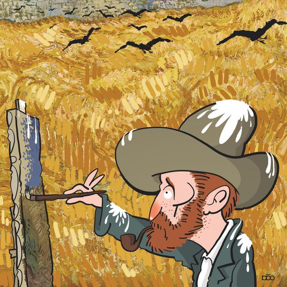Cartoonist Fell In Love With Van Gogh’s Story And Paintings As A ...