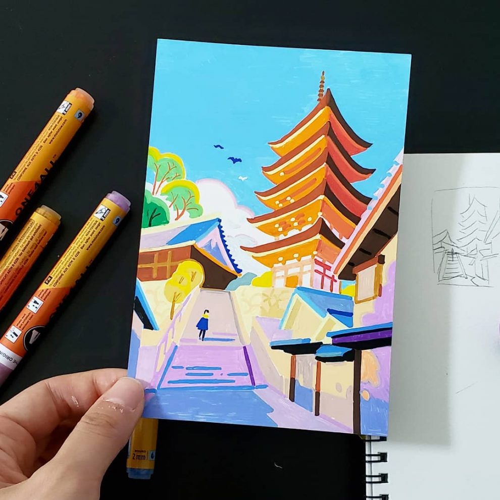 21 Days In Japan: Artist Recreates Scenes Of Japan Through Pleasing ...