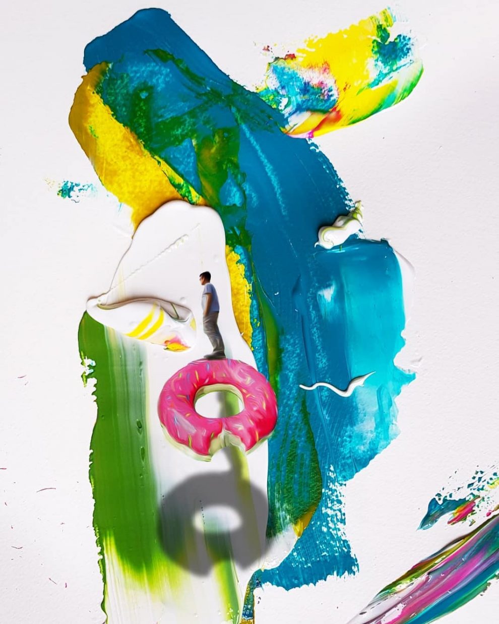 Artist Uses Layers Of Paint And Digital Art To Create Mesmerizing ...