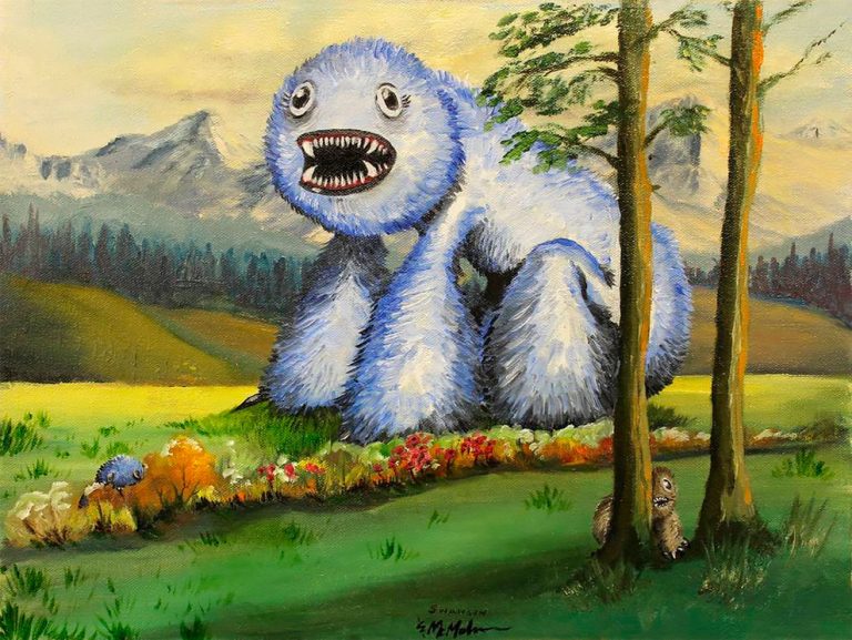 This Artist Adds Monsters To Thrift Shop Paintings, And It’s Hilarious ...