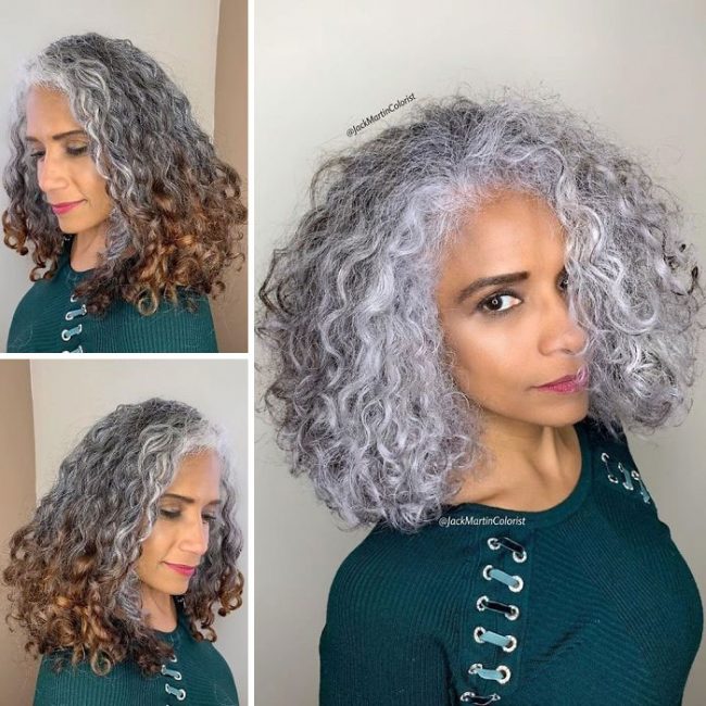 Hairdresser Encourages Women To Embrace Their Grey Hair Instead Of ...