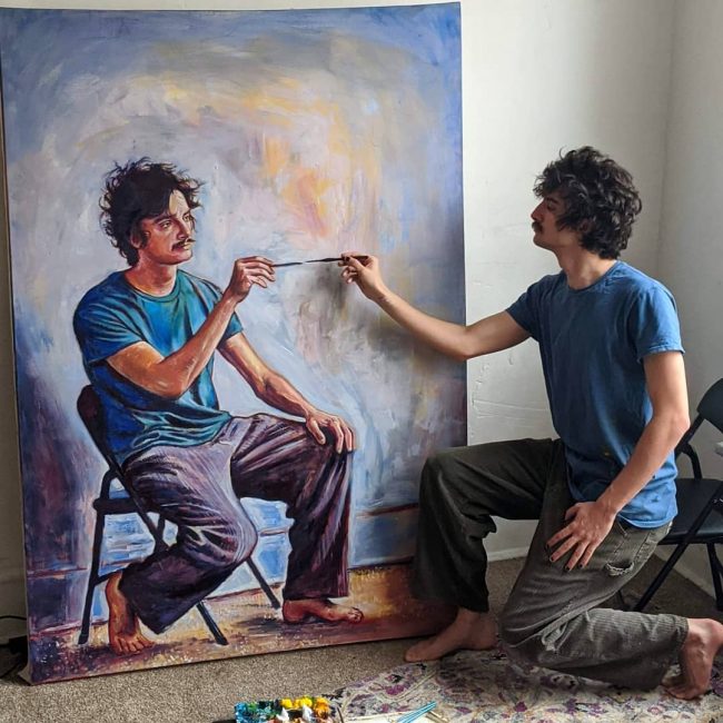Paint-Ception: This Artist Painted Himself Painting Himself In An ...