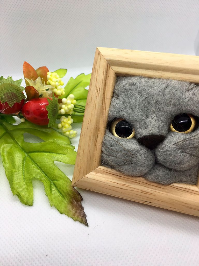 Felt Artist Packs Adorably Realistic Cat Heads Into Furry “Cat Frame ...