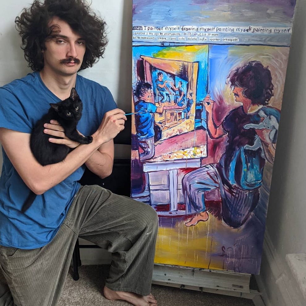 Paint-Ception: This Artist Painted Himself Painting Himself In An ...