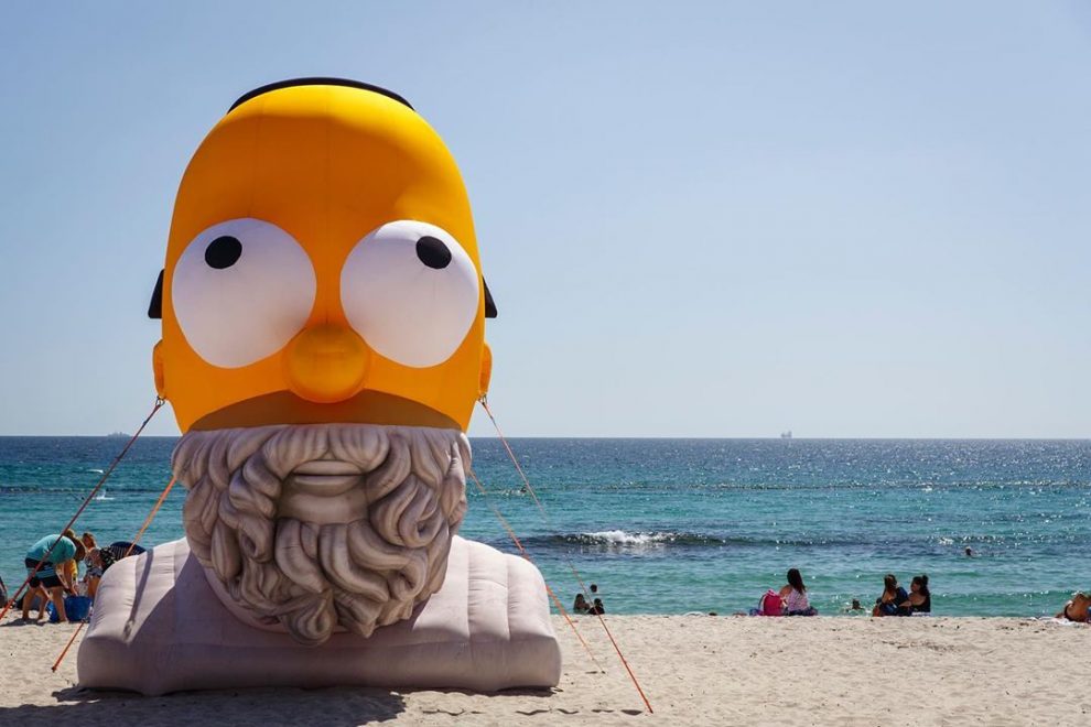 “Homer Homer” By Cool Shit Collective Is Seen During Sculpture By The ...