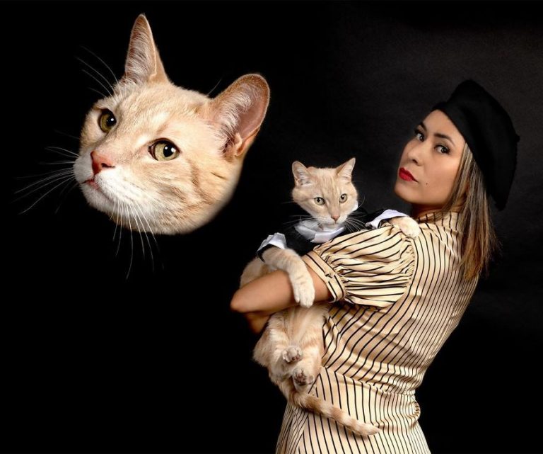 ‘80s Style Double Exposure Portraits Of Pets With Their Owners By ...