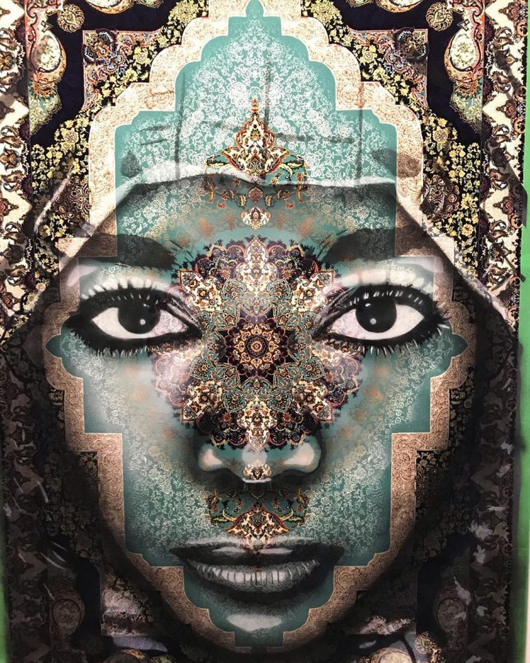 Street Artist Uses Traditional Persian Rugs As Canvas To Spray-Paint ...