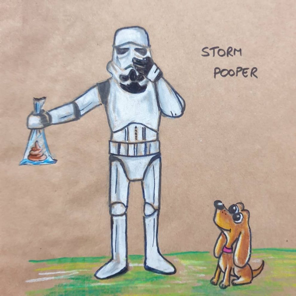 Meet Dave: He Has Been Drawing Dad Jokes And Puns On His Daughters ...