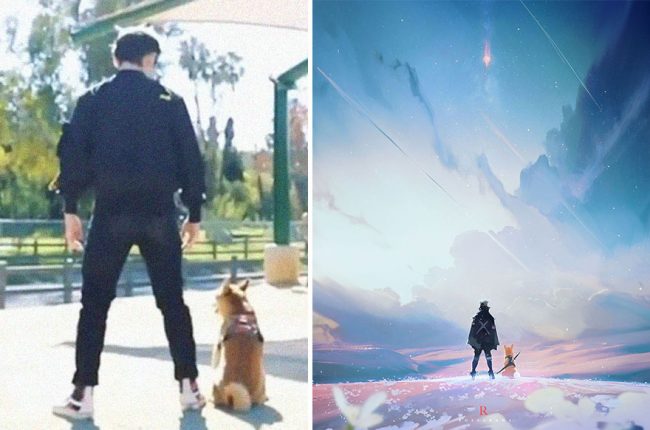 This Artist Turns His Dog And Himself Into Adorable Cartoon Characters ...