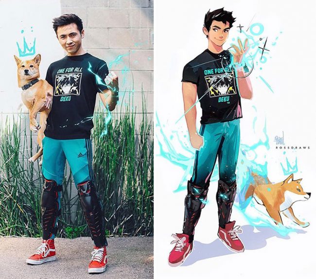 This Artist Turns His Dog And Himself Into Adorable Cartoon Characters ...