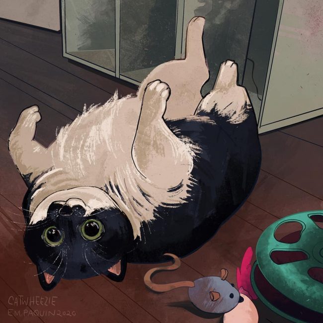 Daily Cat Drawings: Artist Wants To Adopt A Cat So Bad, She Signs Up ...