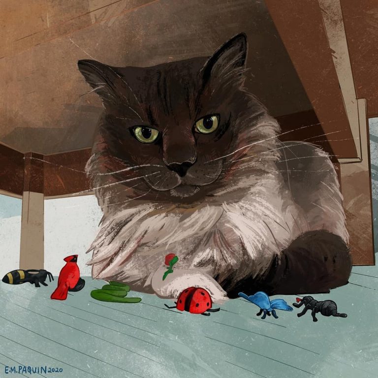 Daily Cat Drawings: Artist Wants To Adopt A Cat So Bad, She Signs Up ...