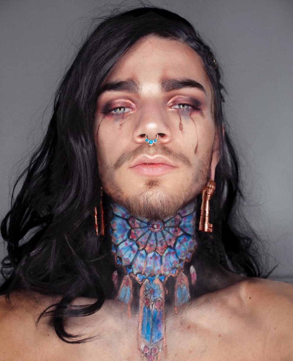 Makeup Artist Uses His Face And Body As A Canvas To Recreate Famous ...