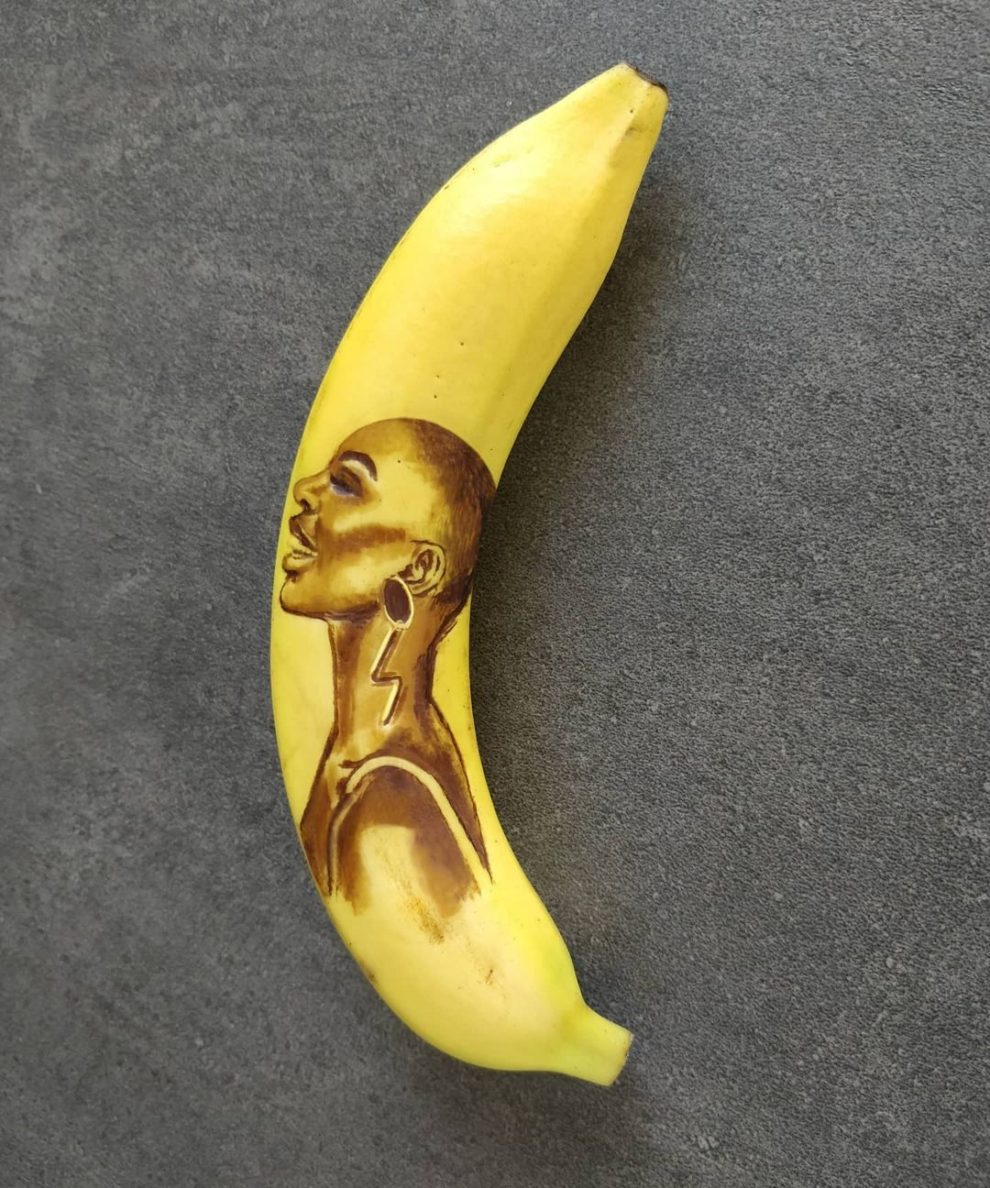 This Artist Creates Amazing Banana Art Made by Poking and Bruising the ...