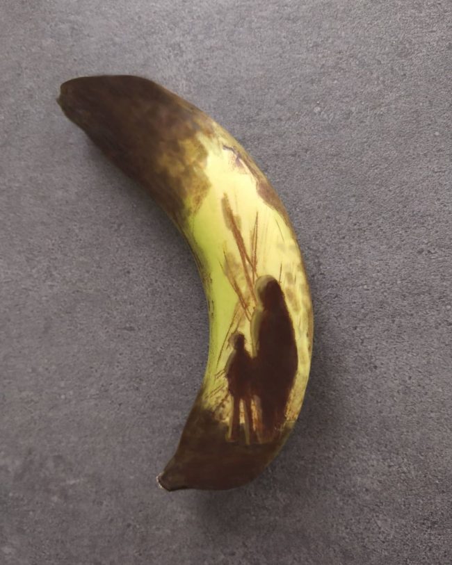 This Artist Creates Amazing Banana Art Made by Poking and Bruising the ...