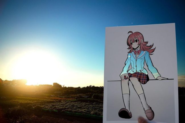 Japanese Artist Colors Anime-Inspired Paper Cutouts With Real-World ...