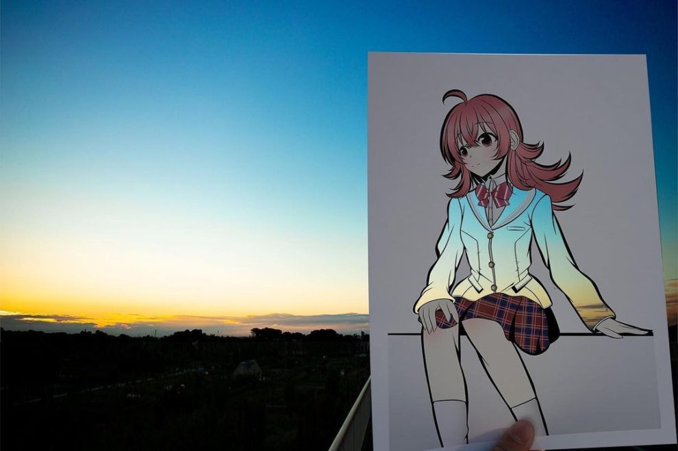 Japanese Artist Colors Anime-Inspired Paper Cutouts With Real-World ...