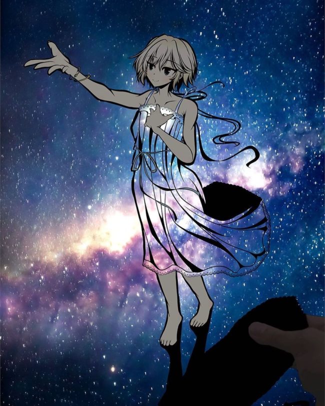 Japanese Artist Colors Anime-Inspired Paper Cutouts With Real-World ...