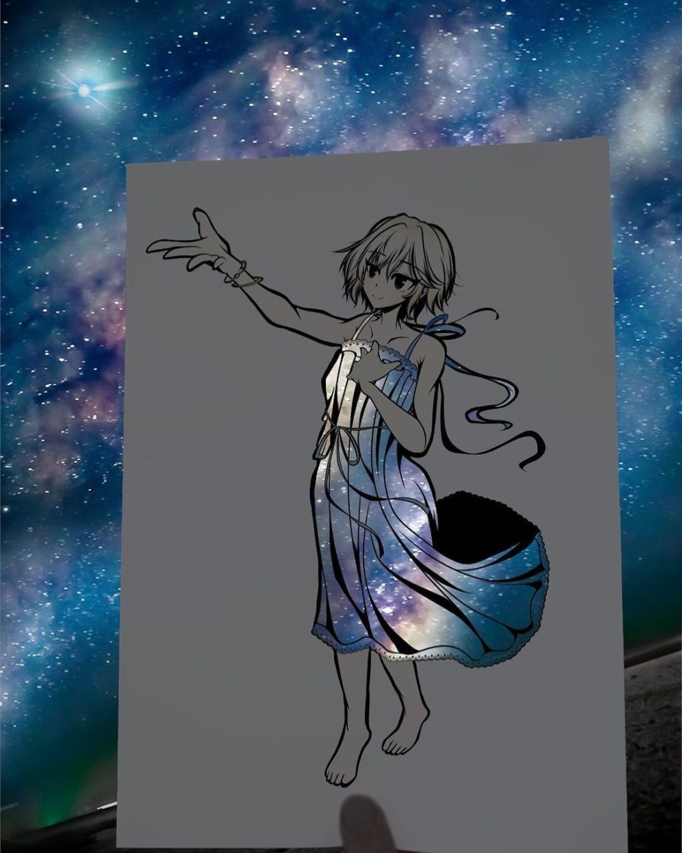 Japanese Artist Colors Anime-Inspired Paper Cutouts With Real-World ...