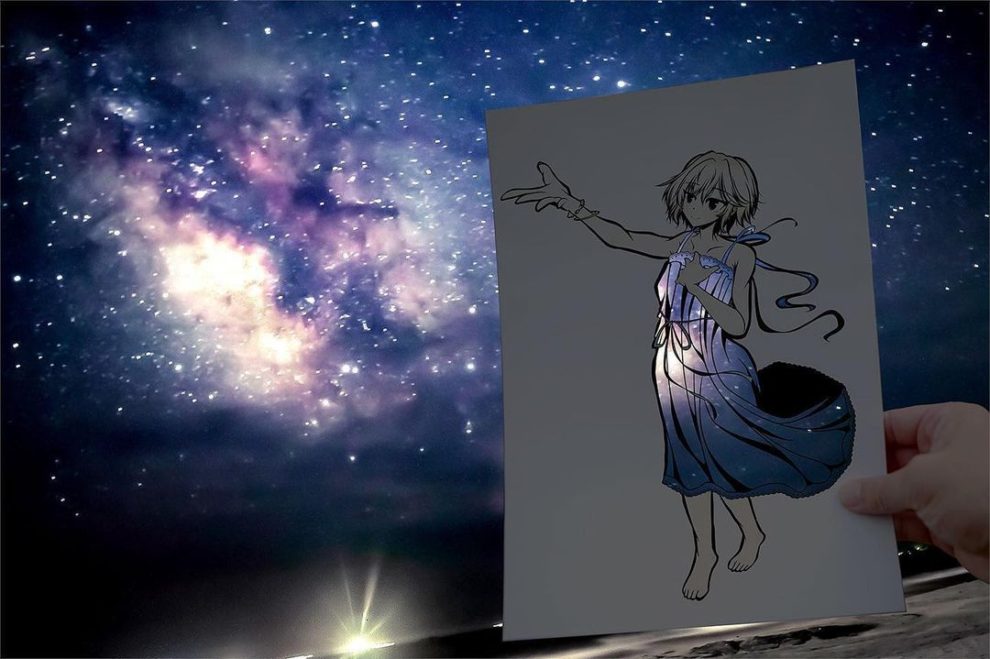 Japanese Artist Colors Anime-Inspired Paper Cutouts With Real-World ...