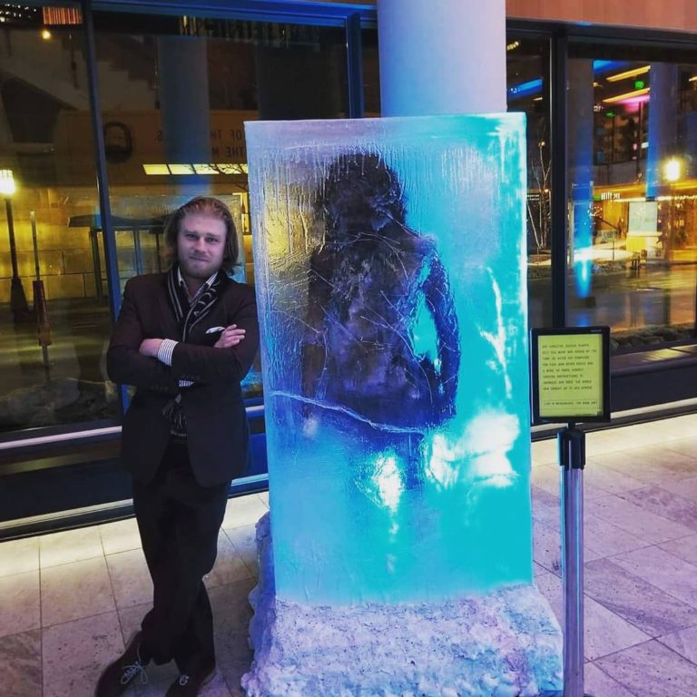 Frozen Caveman Sculpture Compared To Monolith Appears In Minneapolis ...