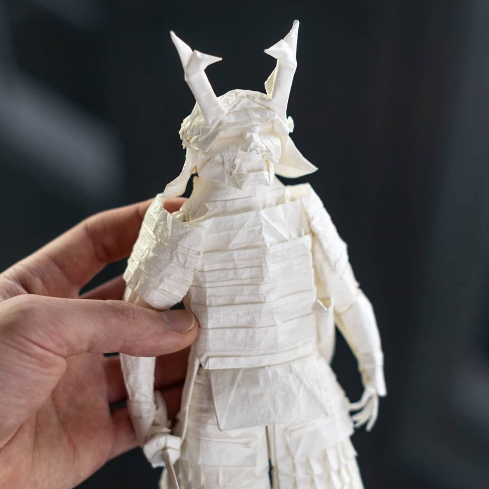Artist Spent 50 Hour Process of Folding an Origami Samurai from A ...
