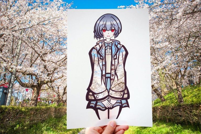 Japanese Artist Colors Anime-Inspired Paper Cutouts With Real-World ...