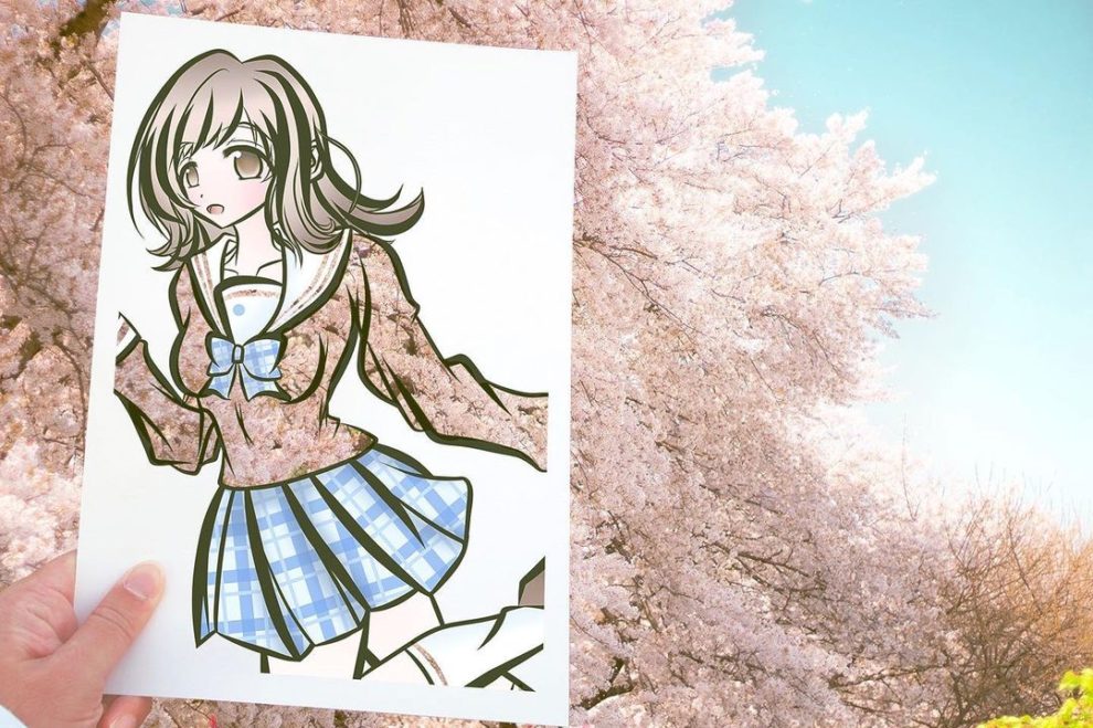 Japanese Artist Colors Anime-Inspired Paper Cutouts With Real-World ...