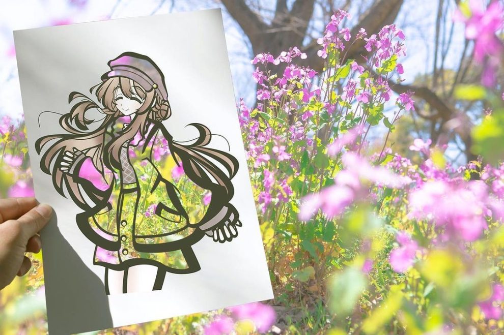 Japanese Artist Colors Anime-Inspired Paper Cutouts With Real-World ...