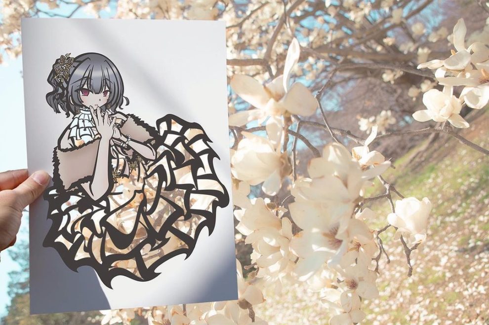 Japanese Artist Colors Anime-Inspired Paper Cutouts With Real-World ...