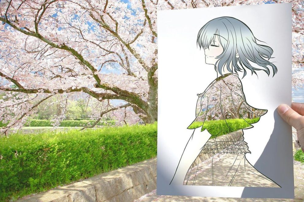 Japanese Artist Colors Anime-Inspired Paper Cutouts With Real-World ...