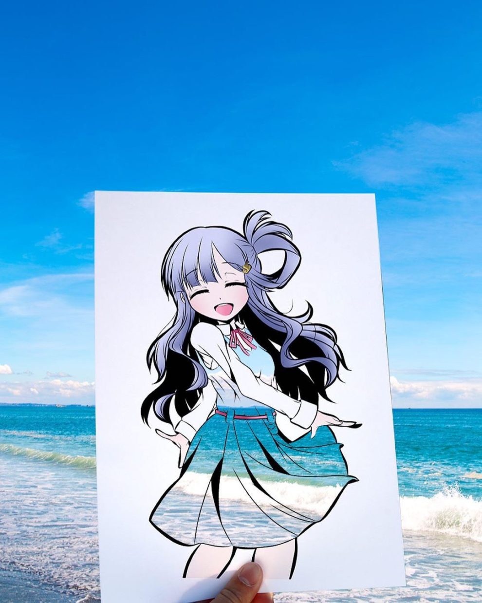 Japanese Artist Colors Anime-Inspired Paper Cutouts With Real-World ...