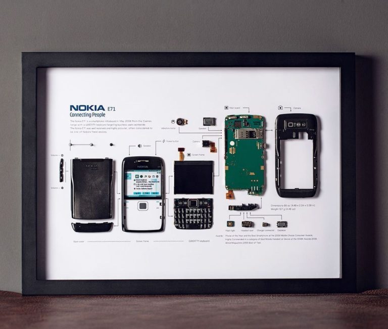 This Company Turns a Disassembled Smartphone Into Decor for Your Home ...