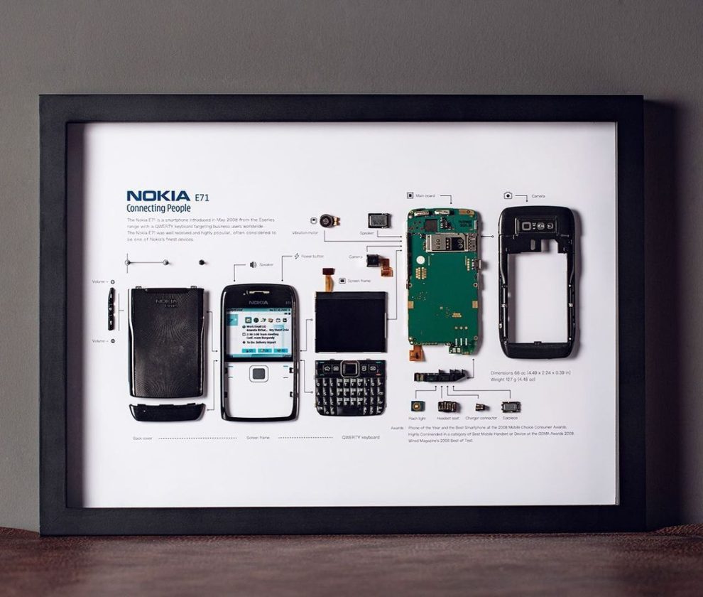 This Company Turns a Disassembled Smartphone Into Decor for Your Home ...