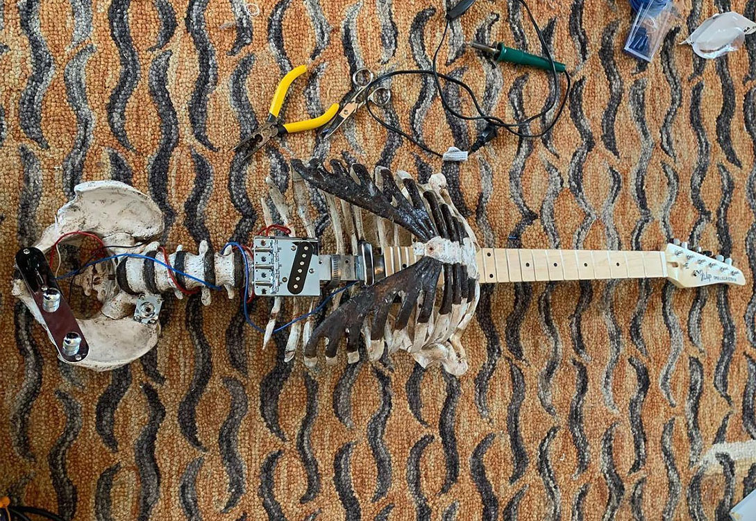 Musician Builds Guitar out Of His Dead Uncle’s Skeleton, Uses It to ...