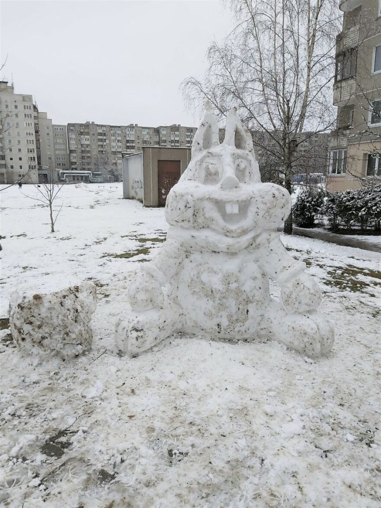 After A Huge Snowfall, Lithuanians Went Out And Made Snow Sculptures ...