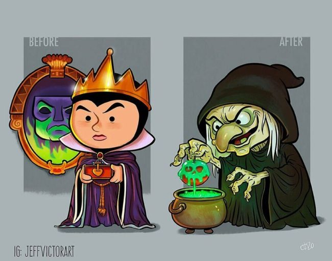 Artist Illustrates How Our Favorite Characters Have Changed In Adorable ...