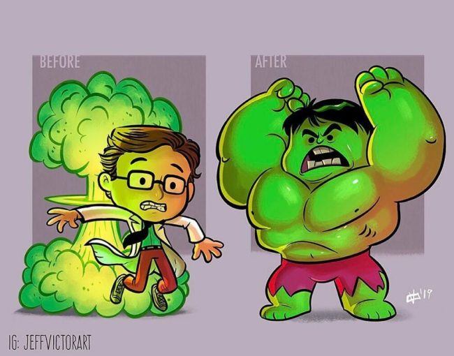 Artist Illustrates How Our Favorite Characters Have Changed In Adorable ...