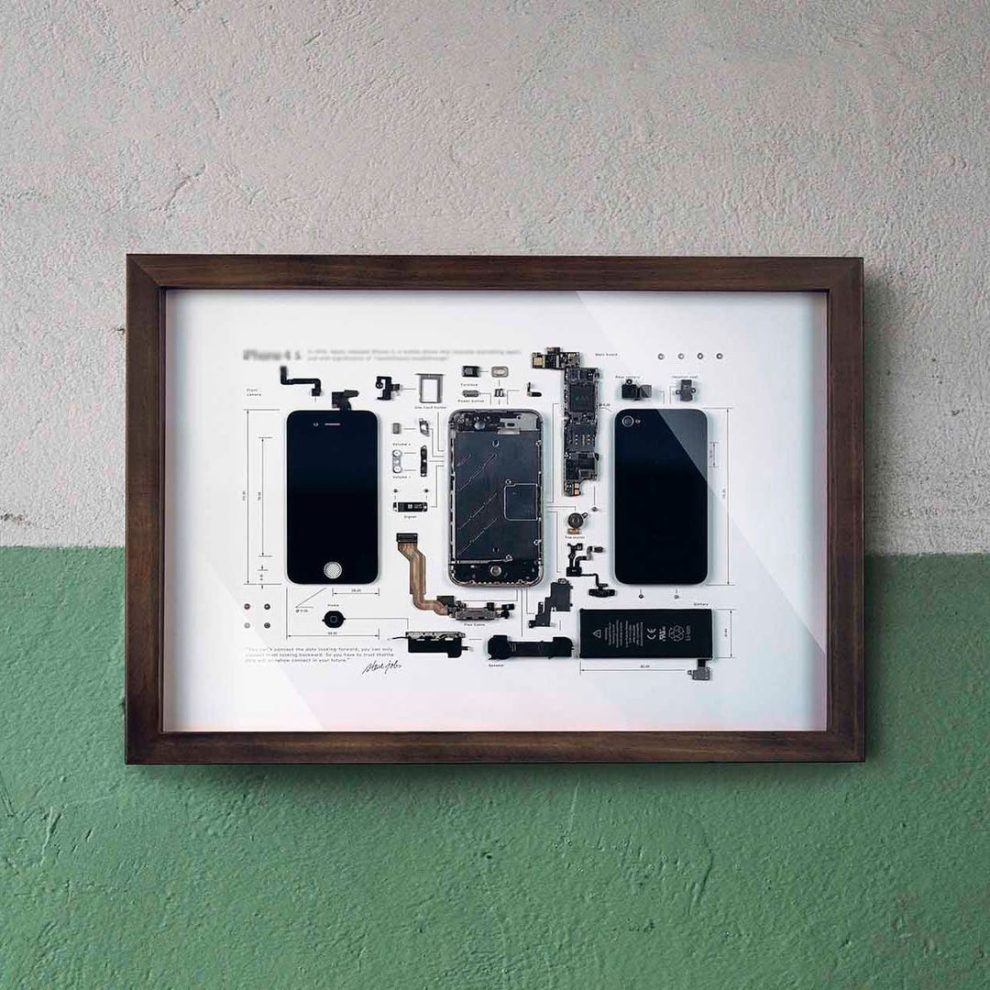 This Company Turns a Disassembled Smartphone Into Decor for Your Home ...