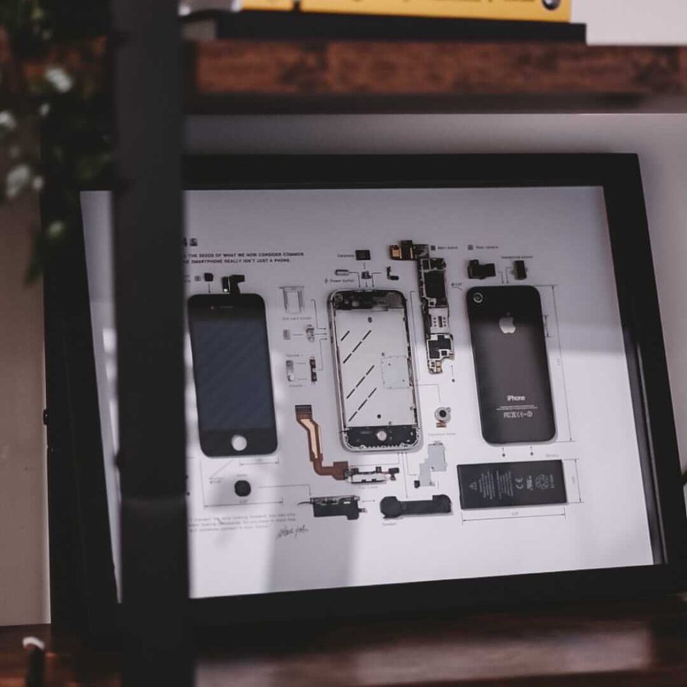 This Company Turns a Disassembled Smartphone Into Decor for Your Home ...
