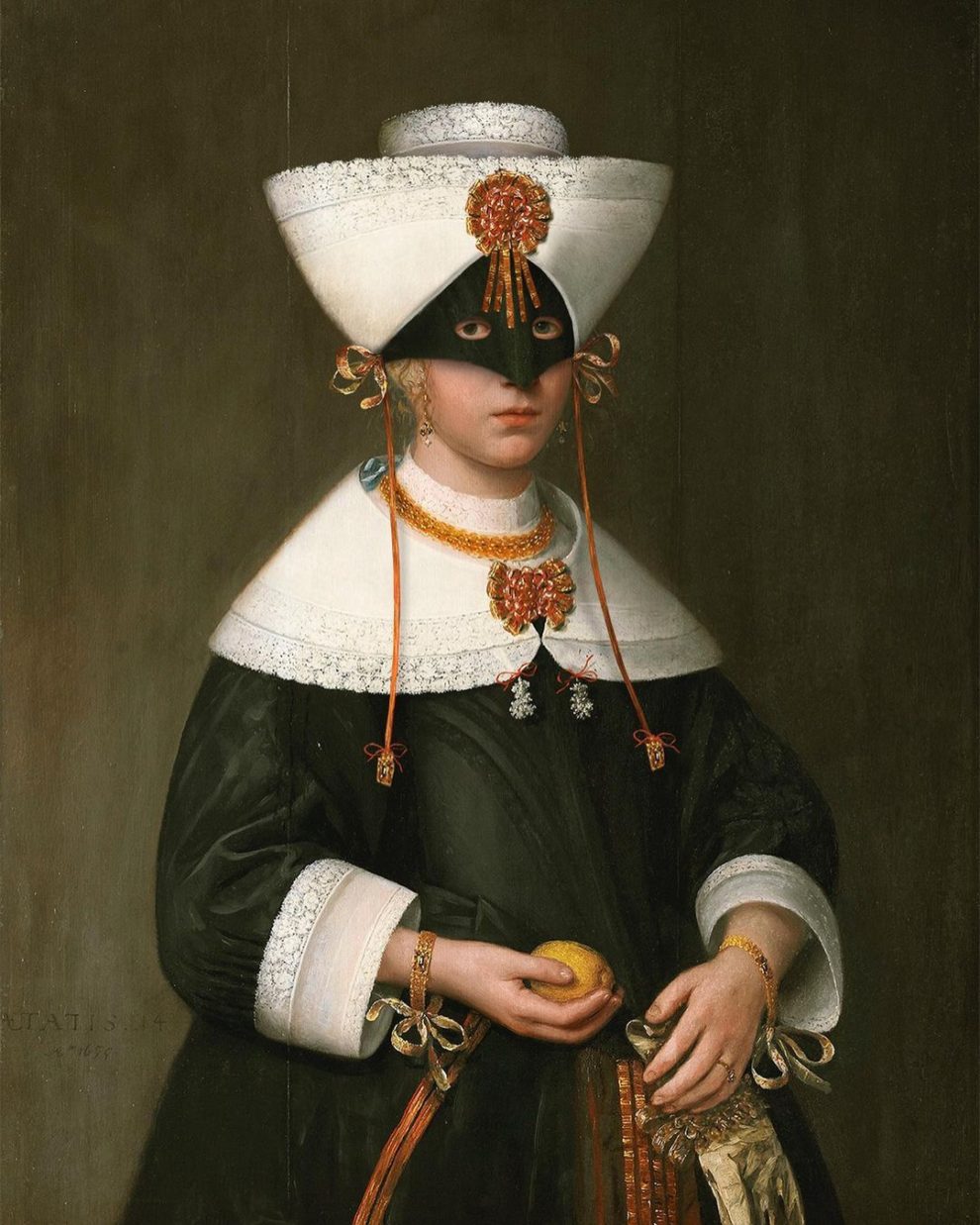 German Artist Created Masked Portraits Of Classical Paintings Inspired ...