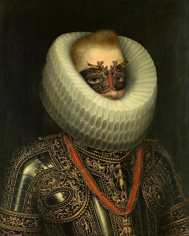 German Artist Created Masked Portraits Of Classical Paintings Inspired ...