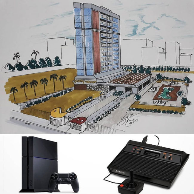 Brazilian Architect Draws Buildings Inspired By Everyday Objects ...