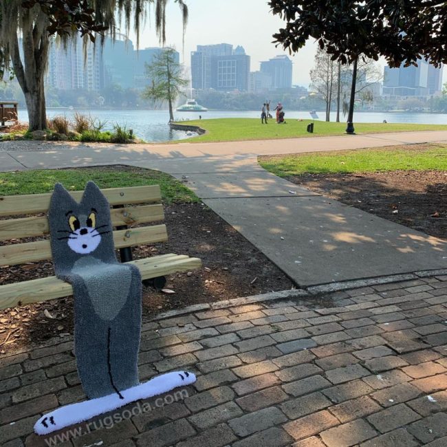 Artist Makes Awesome Flat Cat Stair Runner Rug Inspired by “Tom and ...