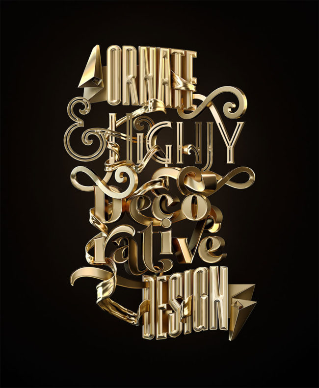 Ornate & Highly Decorative 3D Typography by Katt Phatt » Design You ...