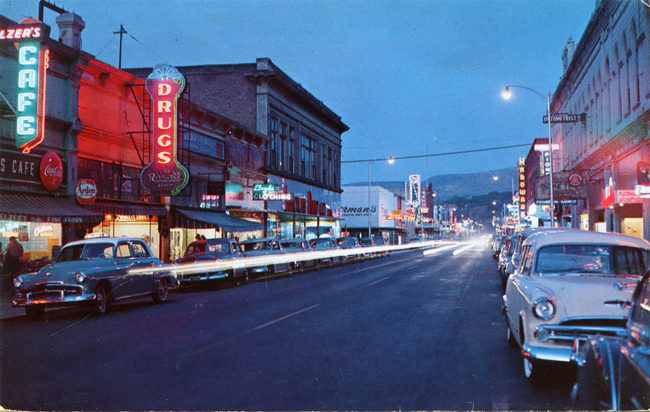 Stunning Real Photo Postcards Captured Street Scenes at Night in the ...